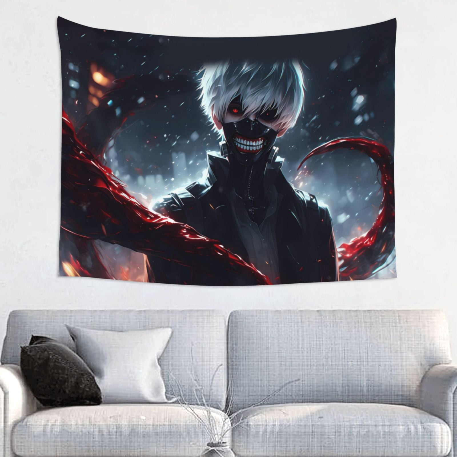 Tokyo Ghoul Wall Tapestry Poster For Bedroom Aesthetics Funny Room ...