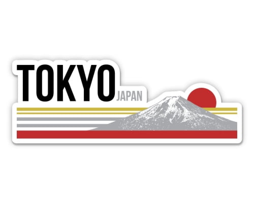 Tokyo Japan - 5" Vinyl Sticker - For Car Laptop I-Pad - Waterproof ...