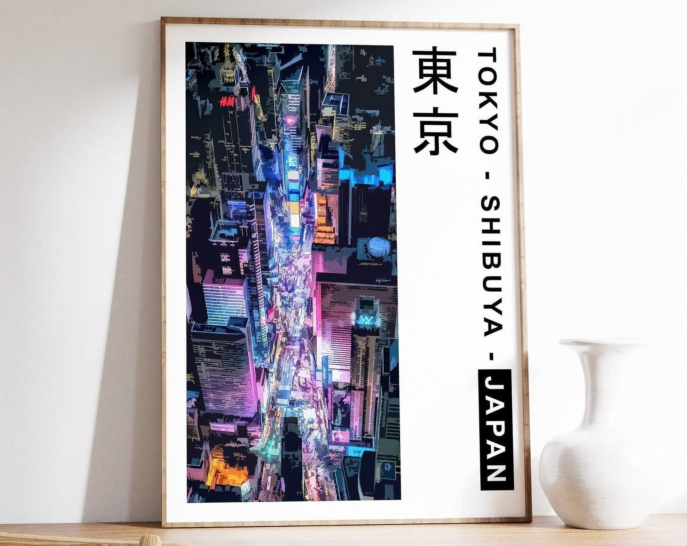 Tokyo Japan Cyberpunk Poster, Neon City, Asian Travel Art, Gift Idea ...