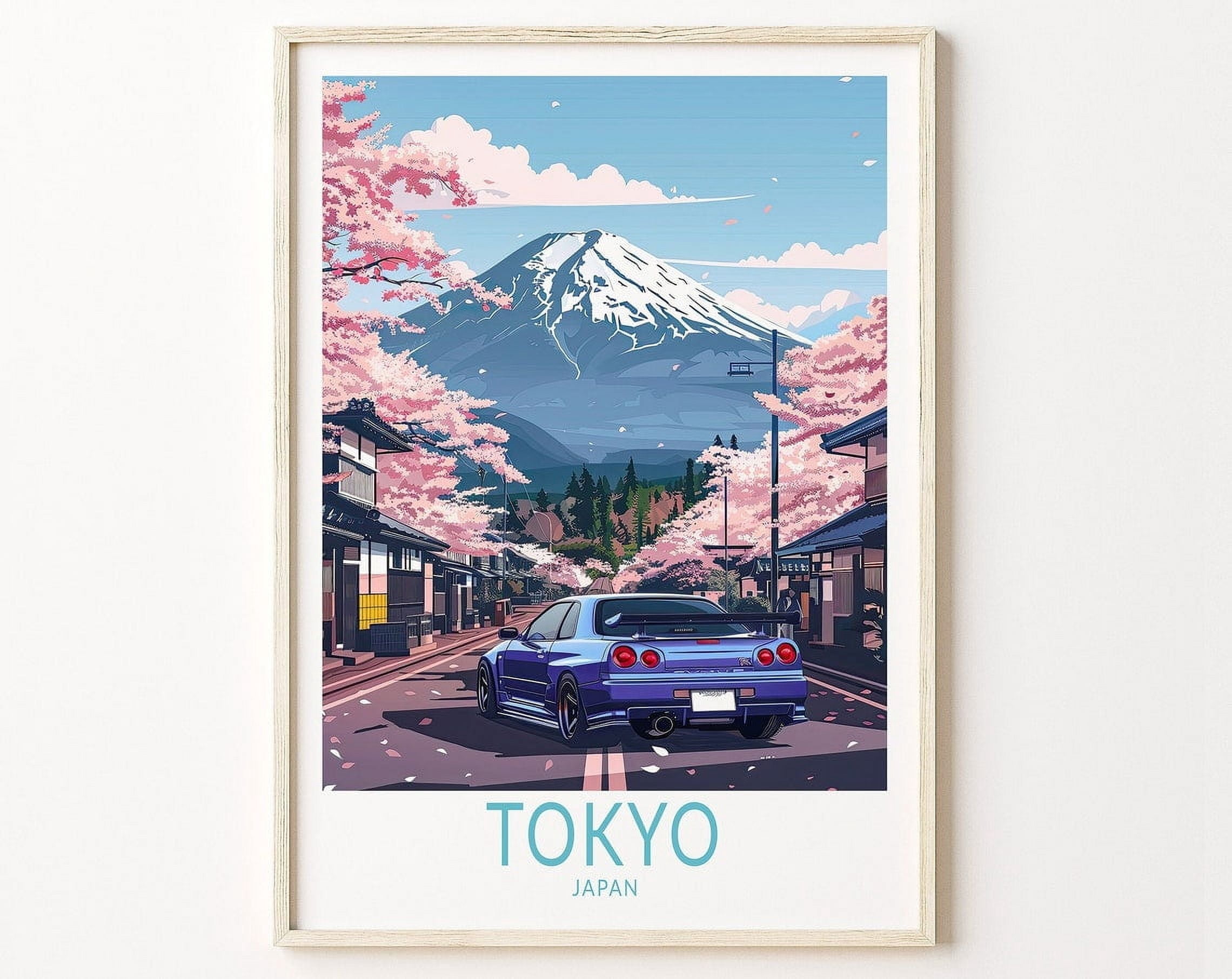 Tokyo Japan Poster, Tokyo Travel Wall Art, Tokyo Drift, Gtr 34 Wall ...