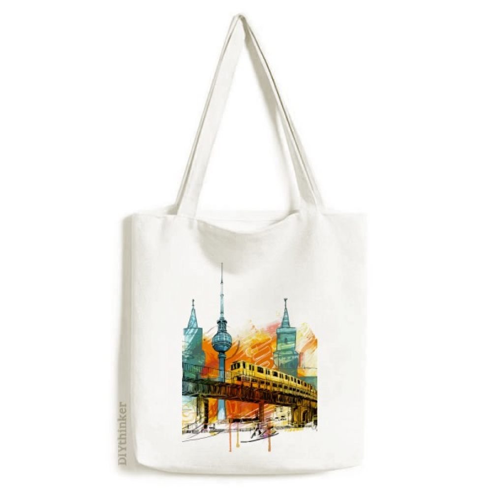 Tokyo Japan Rail Train Tower Tote Canvas Bag Shopping Satchel Casual ...