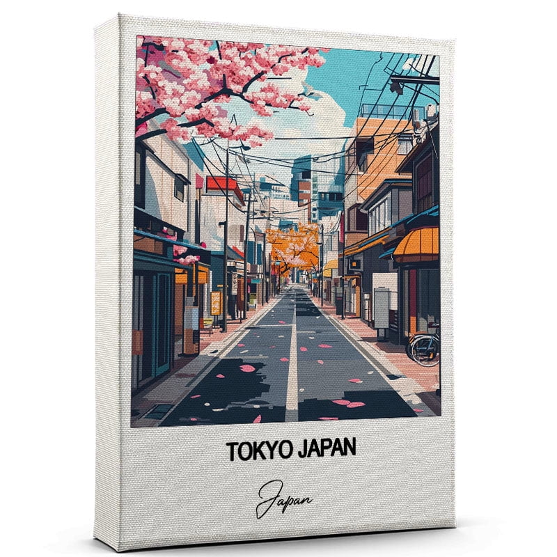 Tokyo Japan Travel Canvas Wall Art – Nature-Inspired Travel Decor with ...