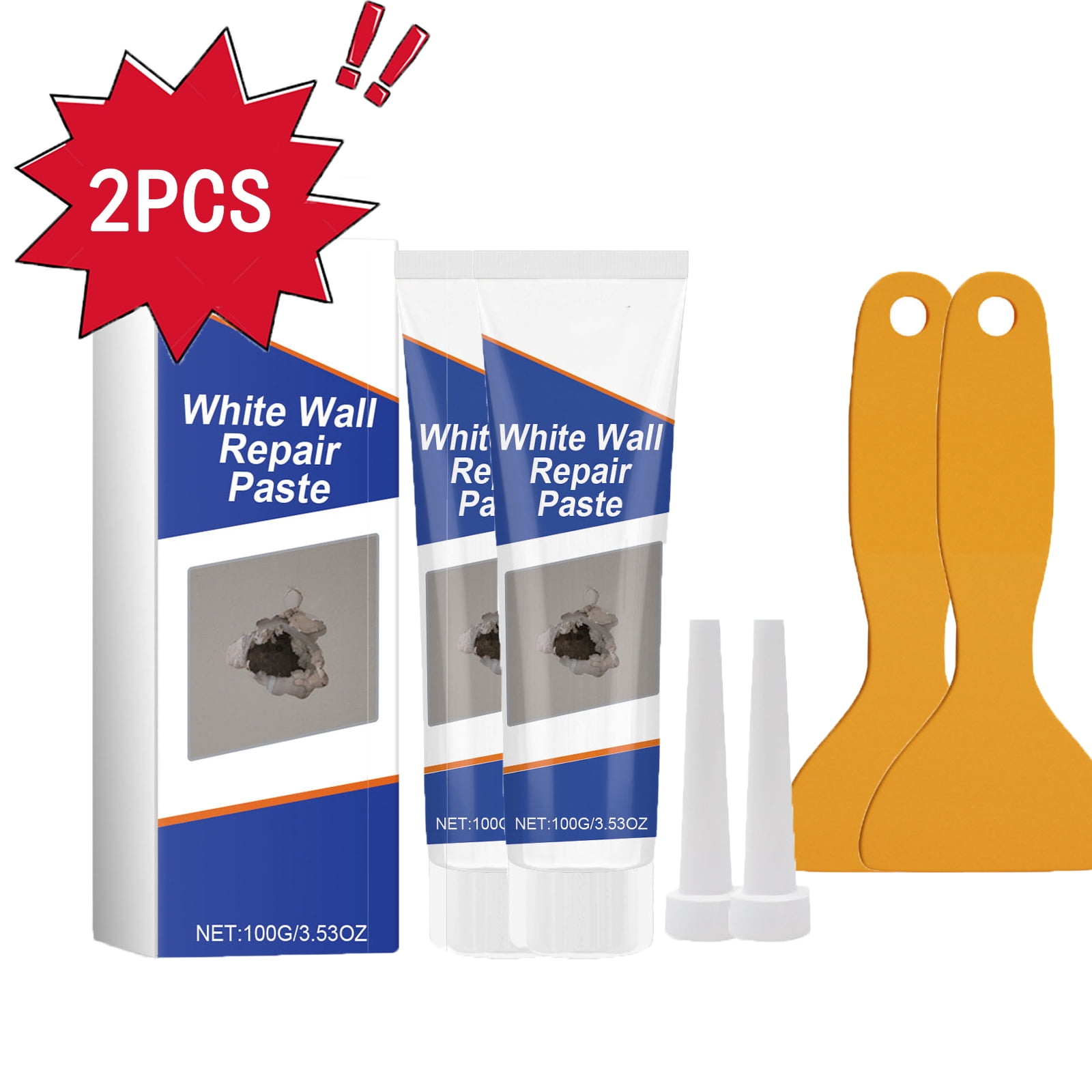 Tokyo Mart Wall Repair Kit, Patch Kits with Scraper, Mending Agent ...