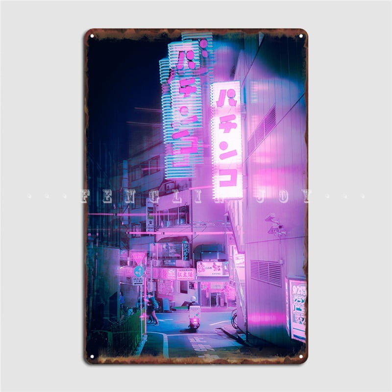 Tokyo Poster Metal Plaque Wall Cave Party Create Plaques Tin Sign ...
