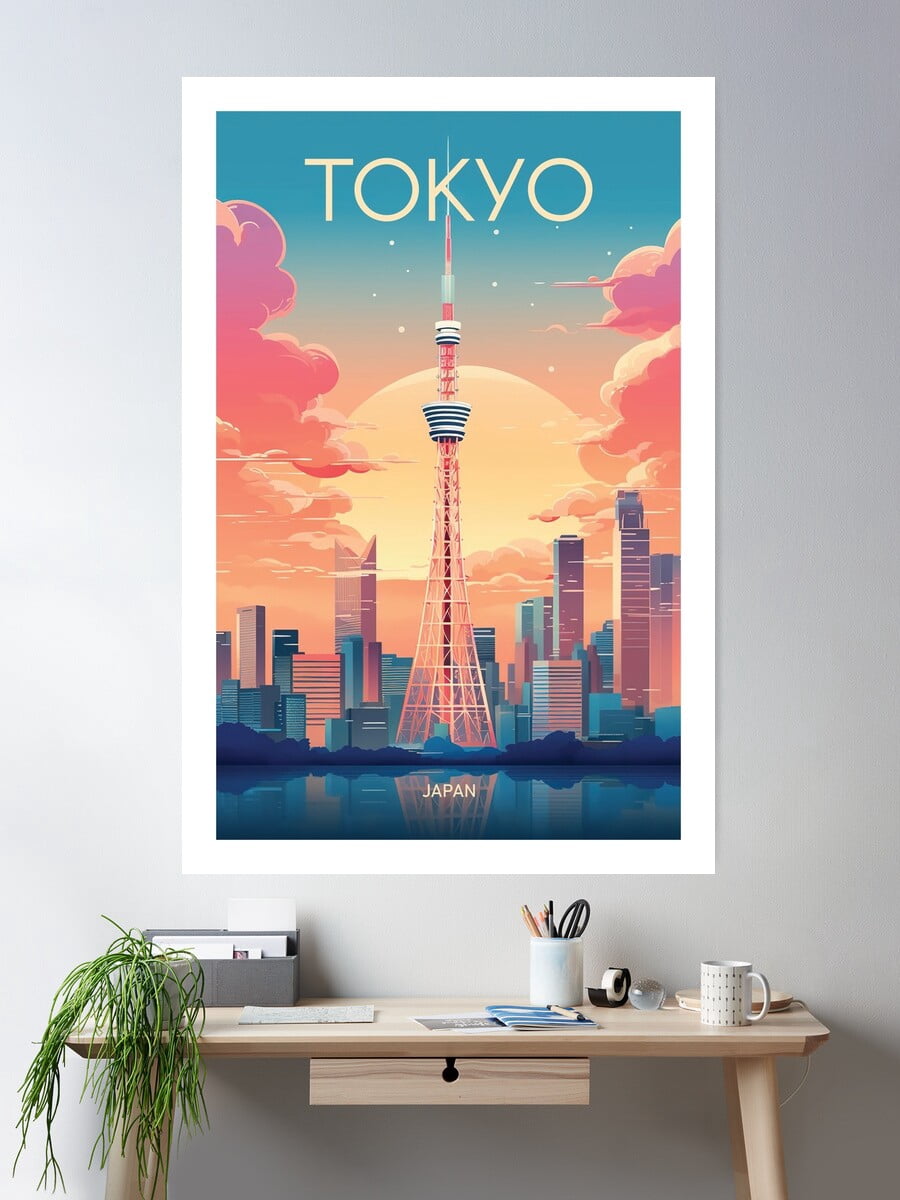 Tokyo Poster Wall Art, Modern Wall Decor For Living Room Bedroom, 8x12 ...