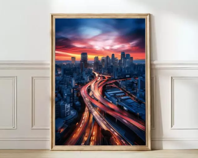 Tokyo Print Japan Wall Art Tokyo Poster Osaka Print Skyline Tokyo Map ...