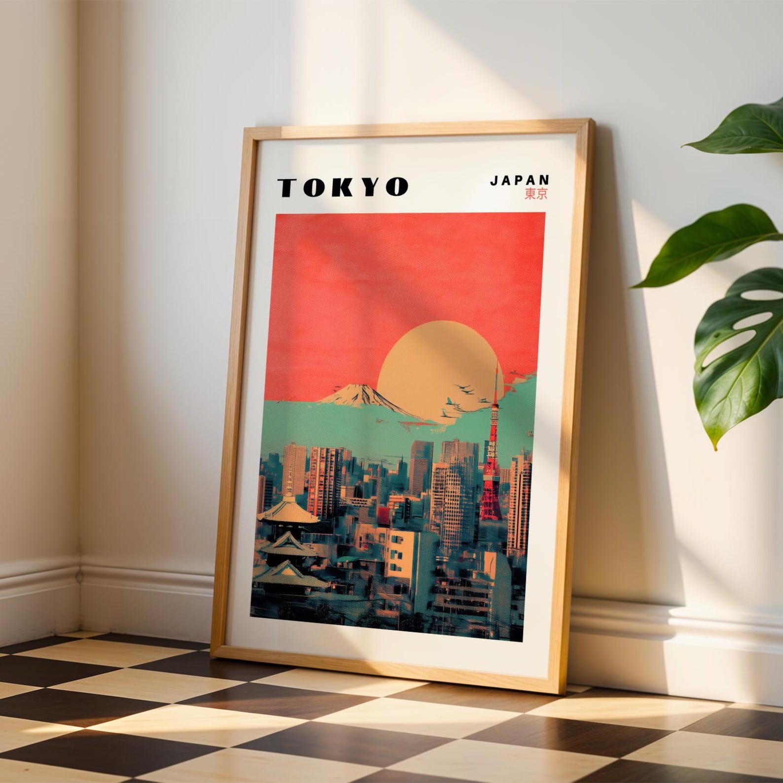 Tokyo Print â€“ Retro Tokyo Skyline Print, Japan Wall Art, Tokyo Poster ...