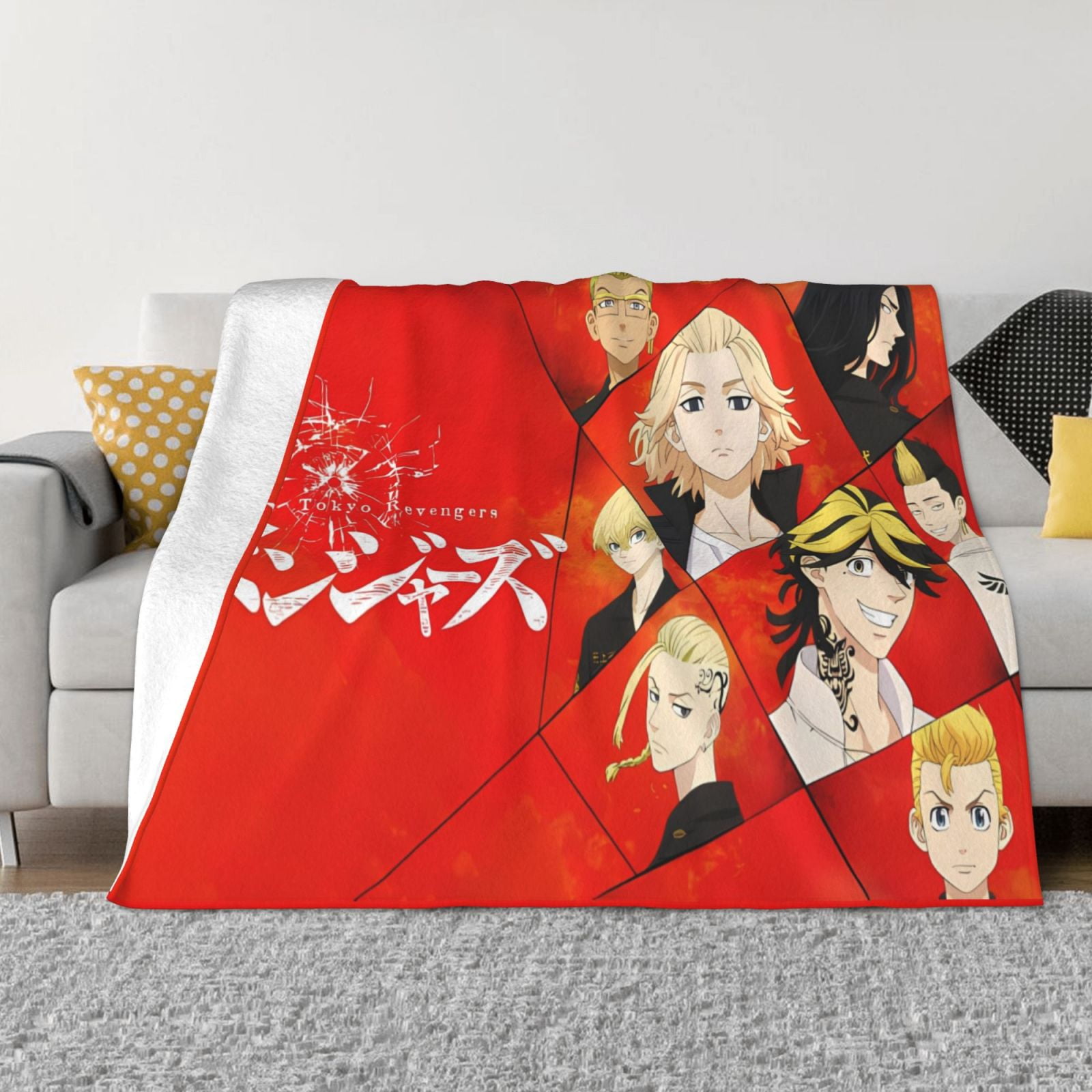Tokyo Revengers Throw Blanket Couch Bed Sofa Soft Lightweight Warm Cozy ...