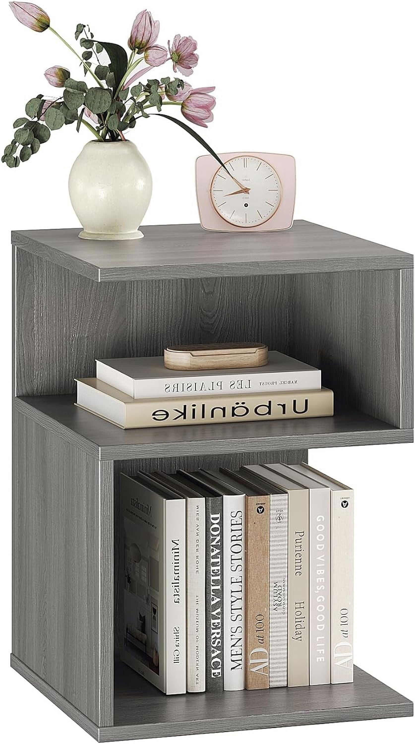 Tokyo S Flip Minimalist 3 Tier End Table - Minimalist 3-Tier Wood ...