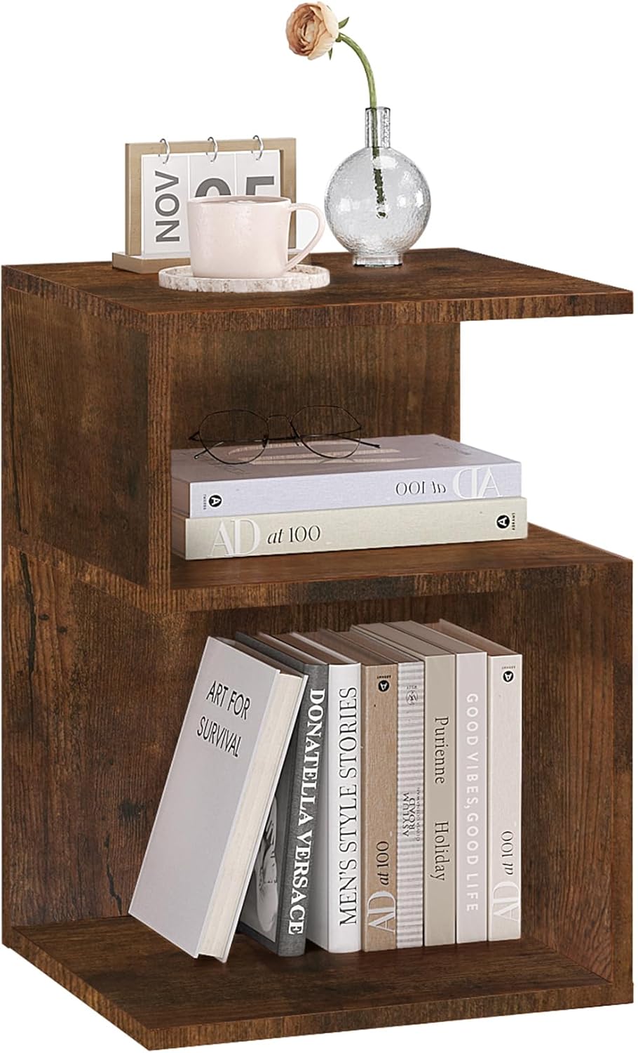 Tokyo S Minimalist 3 Tier End Table - Minimalist 3-Tier Wood Nightstand ...