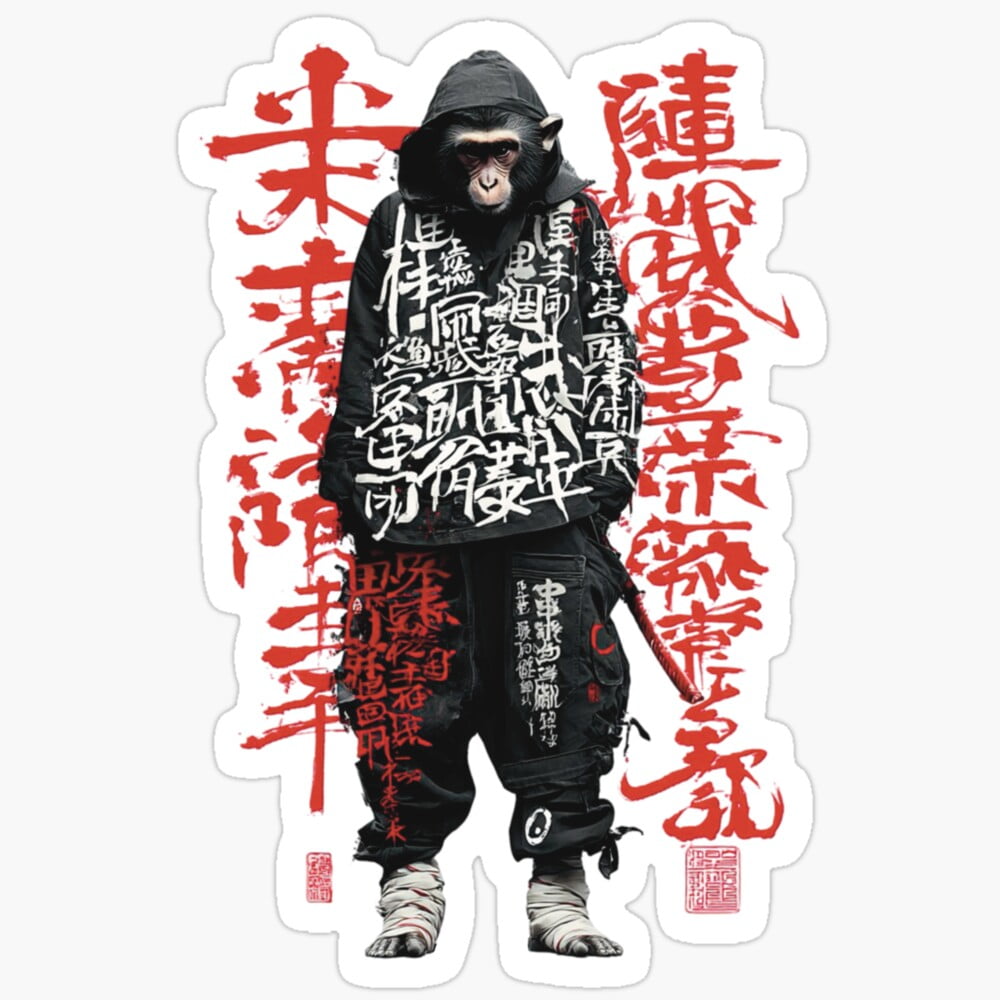 Tokyo Streetwear Urban Monkey Stickerphone Decal Water Bottle Stickers ...
