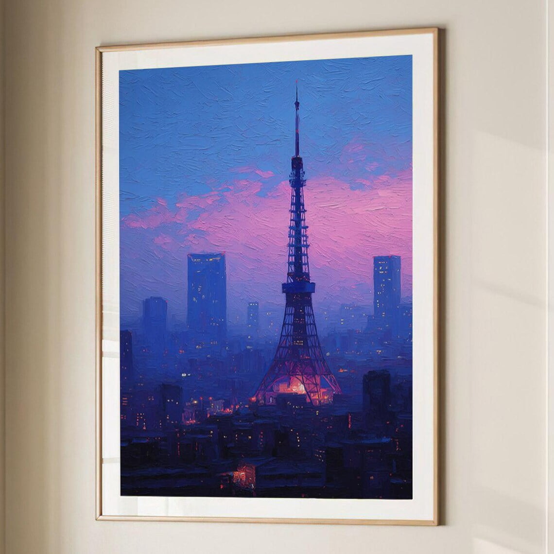 Tokyo Tower Cityscape Japan Landscape Painting Vacation Art Print ...