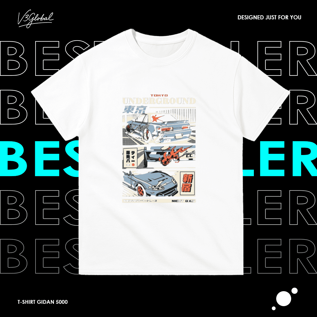 Tokyo Underground 90s JDM Racing Manga ft. Silvia S13 & Supra Unisex T ...