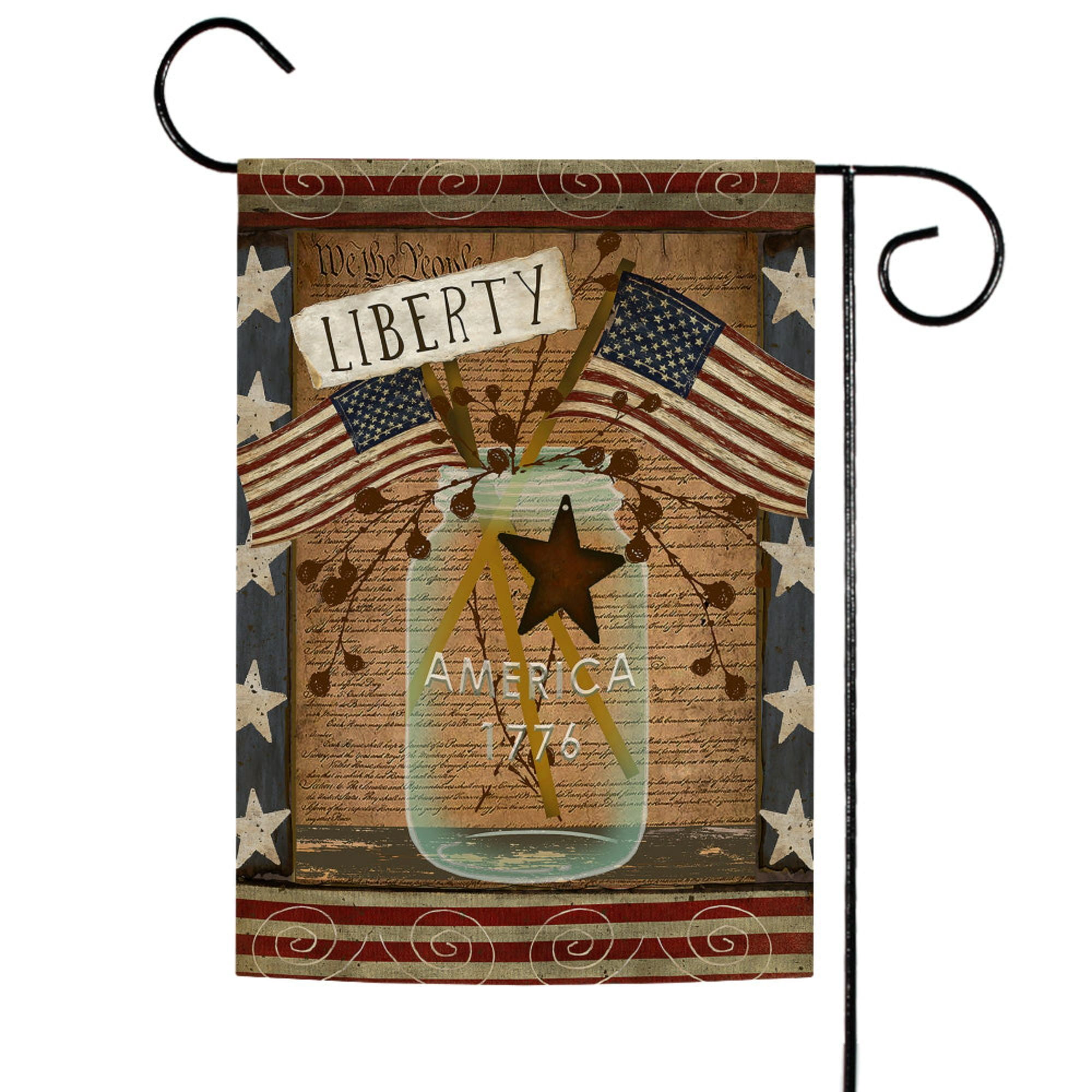 Toland Home Garden American Liberty 4th of July Patriotic Flag Double ...