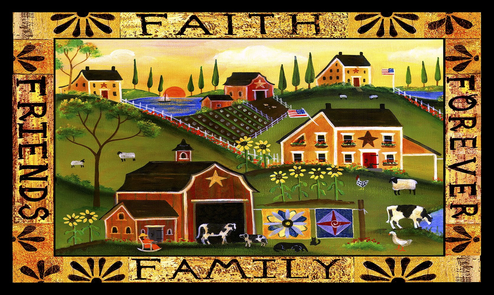 Toland Home Garden Americana Farm Fall Door Mat 18x30 Inch Doormat ...