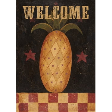 Toland Home Garden Main Street Americana Flower Welcome Flag Double ...
