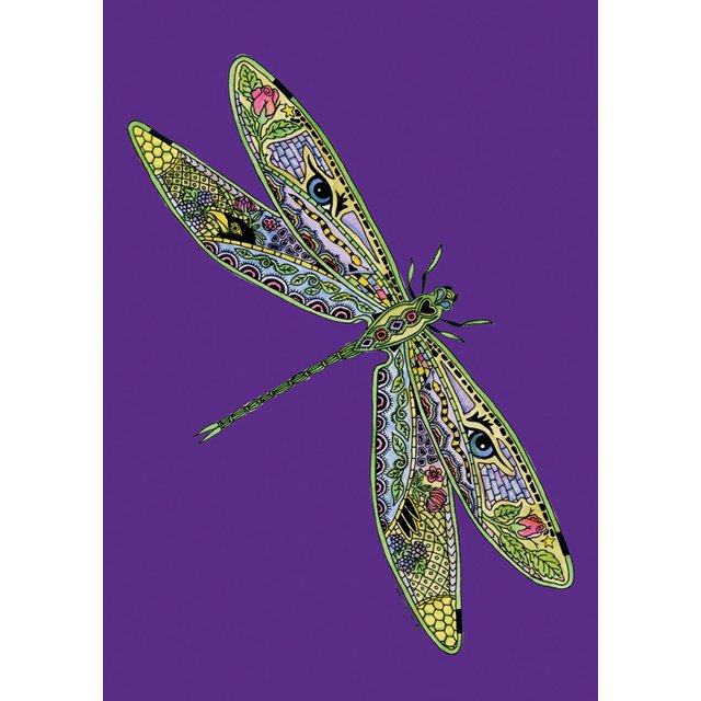 Toland Home Garden Animal Spirits- Dragonfly Dragonfly Flag Double ...
