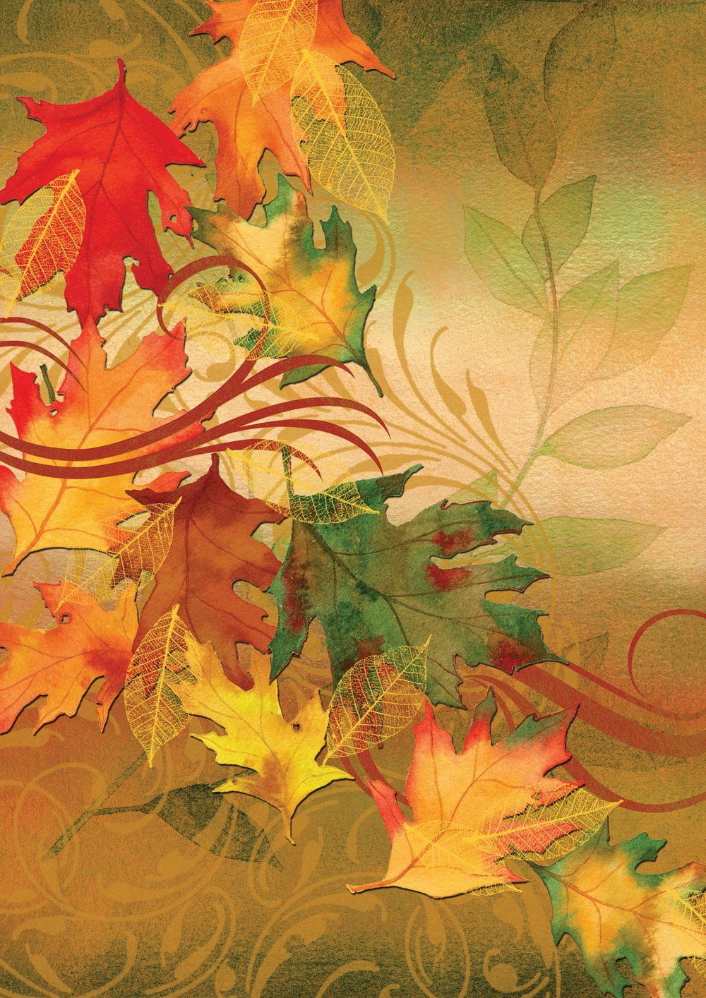 Toland Home Garden Autumn Aria Fall Flag Double Sided 12x18 Inch ...
