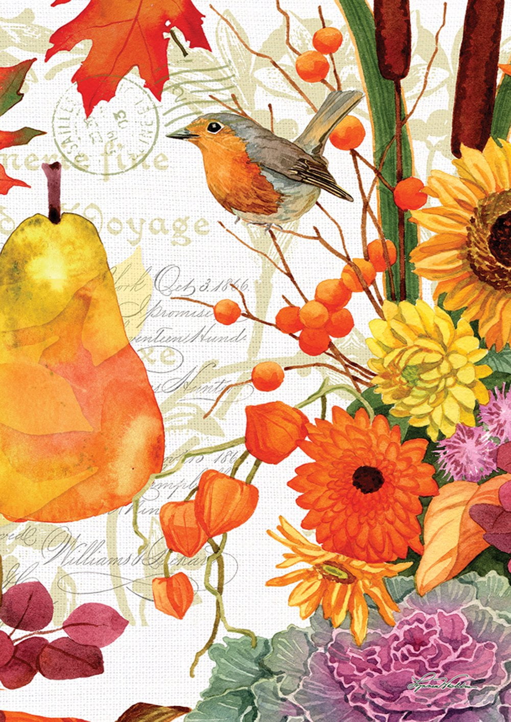 Toland Home Garden Autumn Arrangement Fall Flag Double Sided 12x18 Inch ...