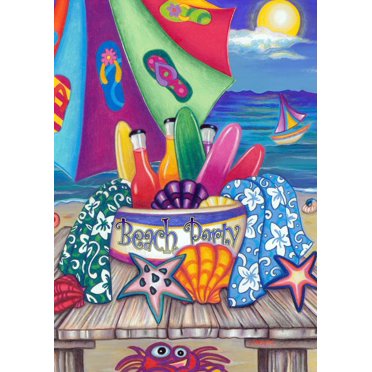 Toland Home Garden Surf Central Beach summer Flag Double Sided 28x40 ...