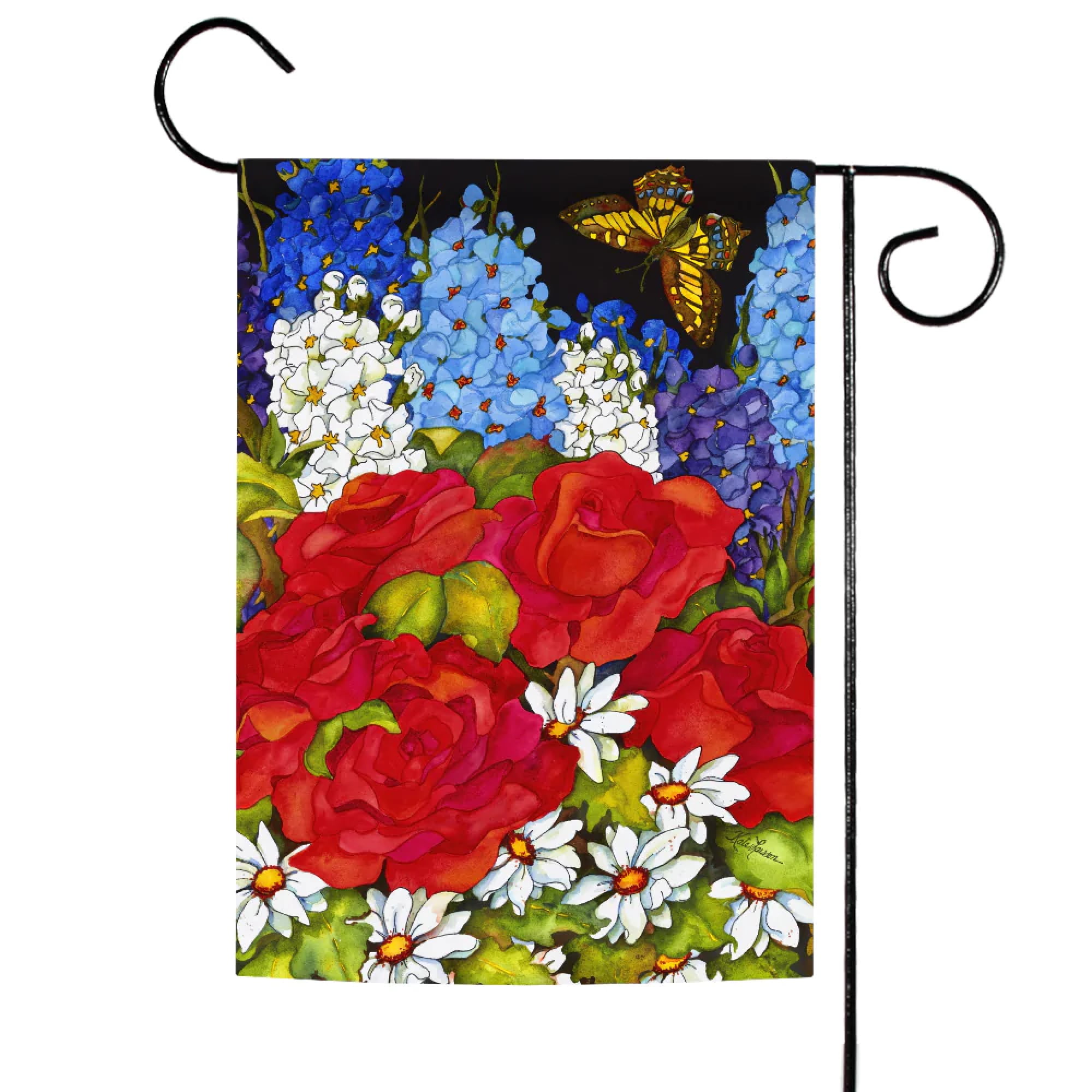 Toland Home Garden Beau Jardin Flowers Flower Flag Double Sided 12x18 ...