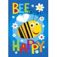 Toland Home Garden Bee Happy Positive Spring Flag Double Sided 28x40 ...