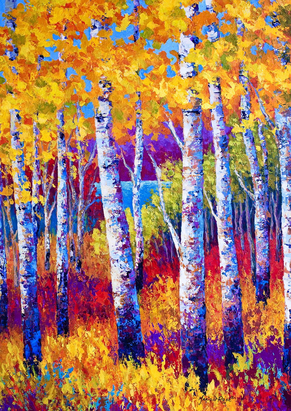 Toland Home Garden Blissful Birches Fall Flag Double Sided 28x40 Inch ...