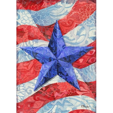 Toland Home Garden Patriotic Pansies House Flag - Walmart.com