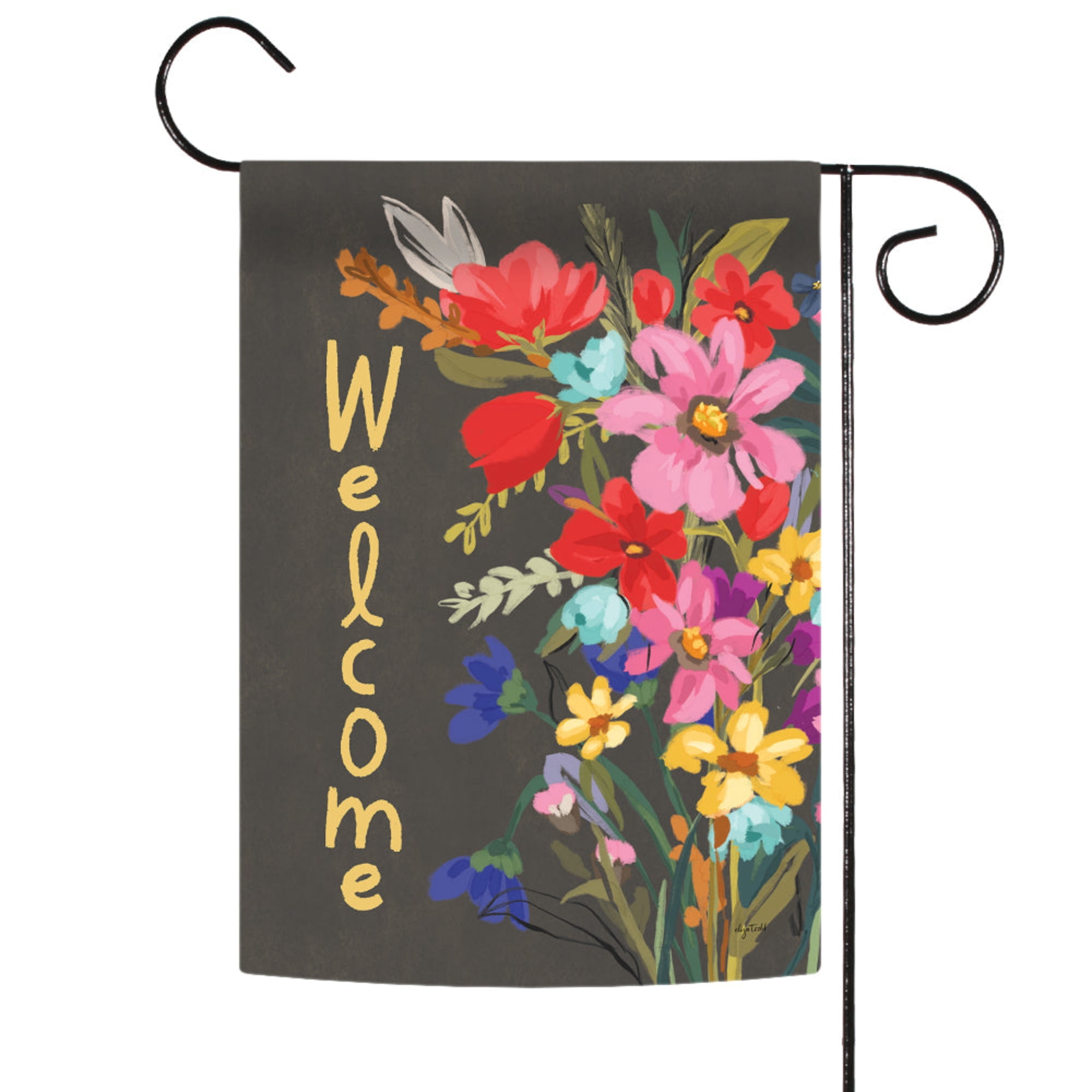 Toland Home Garden Bouquet Welcome Flower Spring Flag Double Sided ...