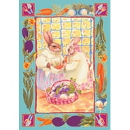 Toland Home Garden Vintage Easter Bunny Easter Flag Double Sided 12x18 ...
