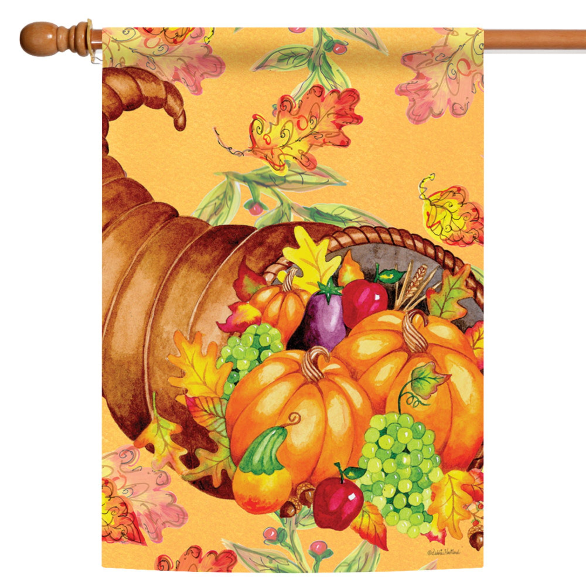 Toland Home Garden Orange and Green Call of Autumn Outdoor House Flag ...