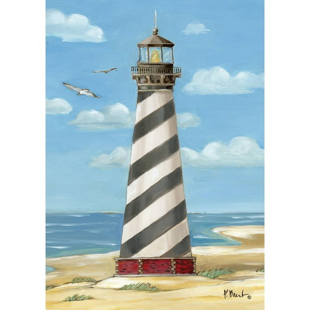 Toland Home Garden Cape Hatteras Lighthouse Beach summer Flag Double ...