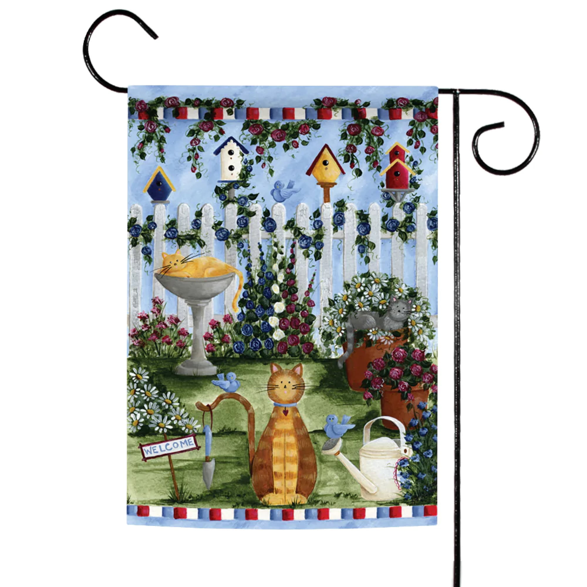 Toland Home Garden Cats Garden Kitten Cat Flag Double Sided 12x18 Inch ...