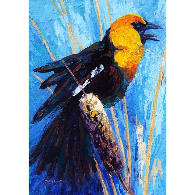 Toland Home Garden Cattail Call Bird Flag Double Sided 12x18 Inch ...