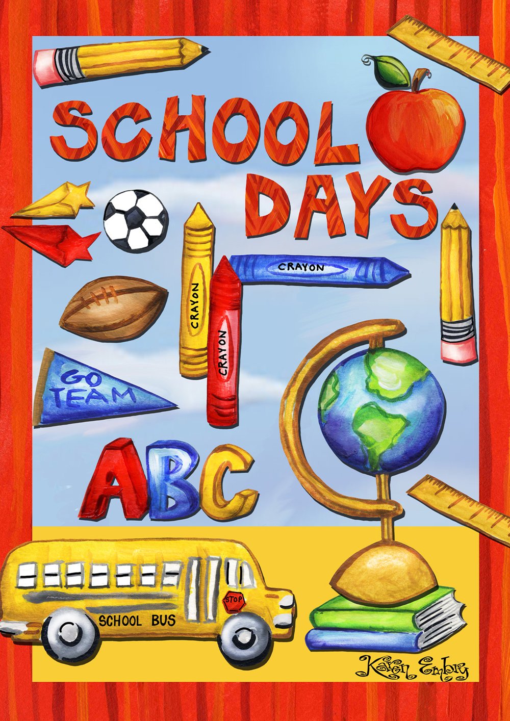 Toland Home Garden Classroom Collage Teacher Classroom Flag Double ...