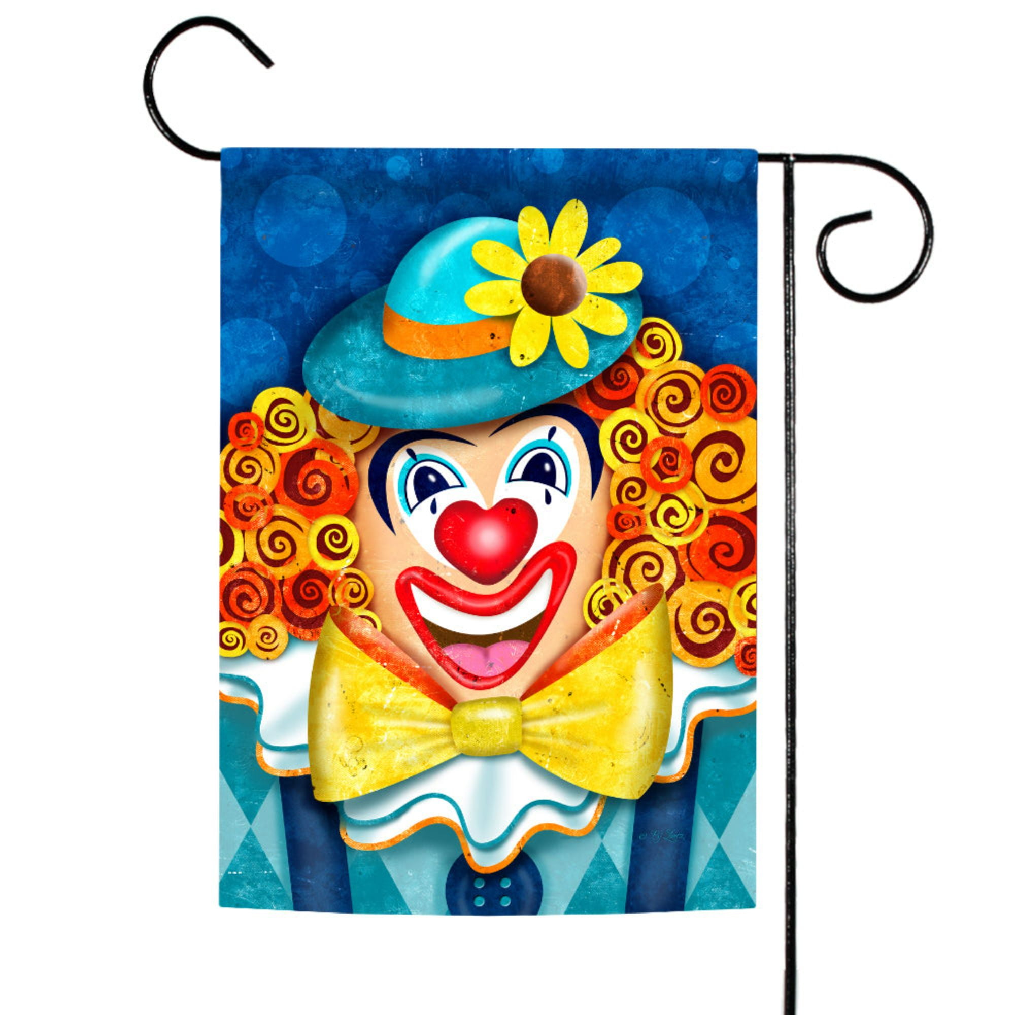 Toland Home Garden Clownin' Around party Clown Flag Double Sided 12x18 ...