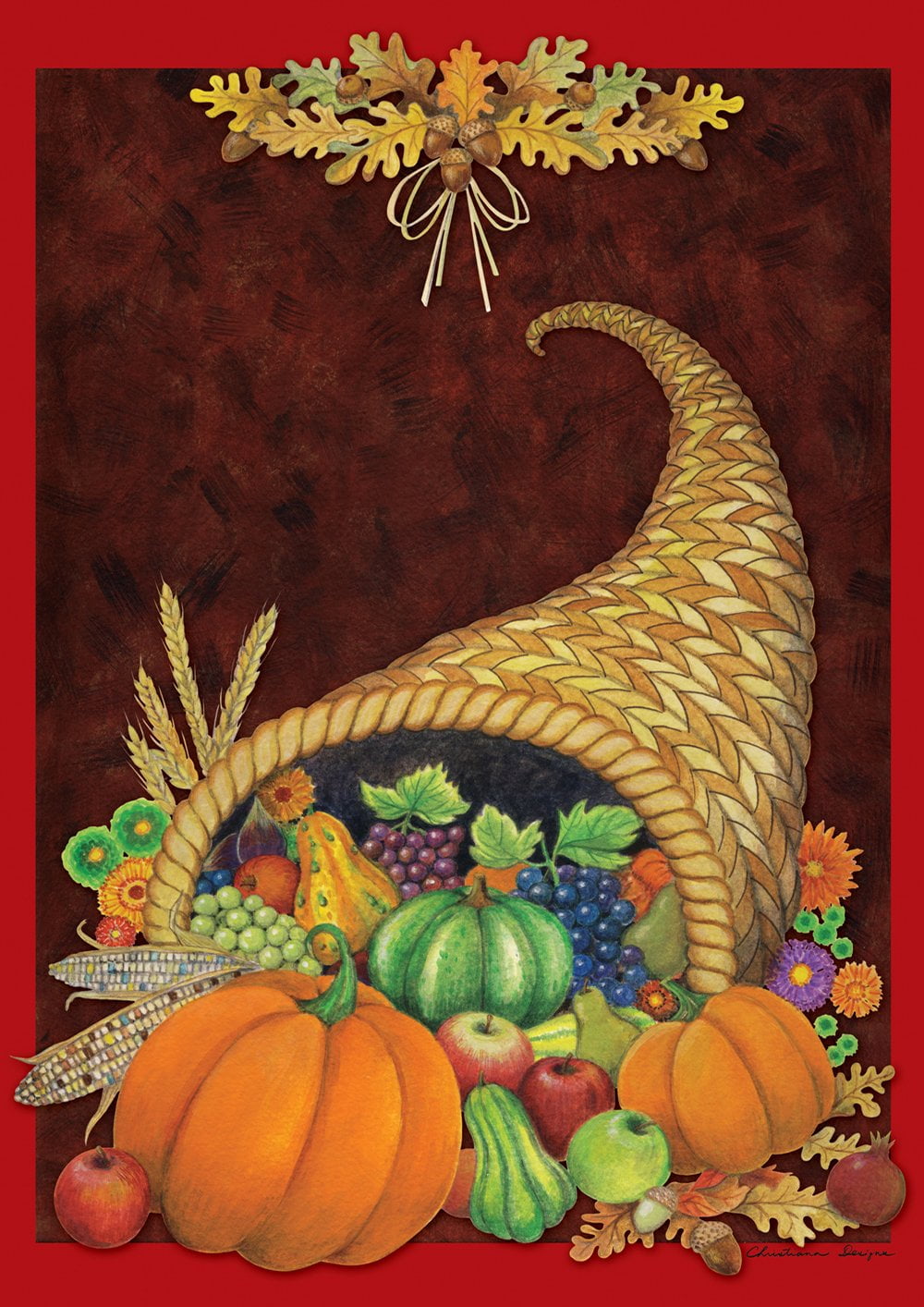 Toland Home Garden Cornucopia Fall Halloween Flag Double Sided 12x18 ...