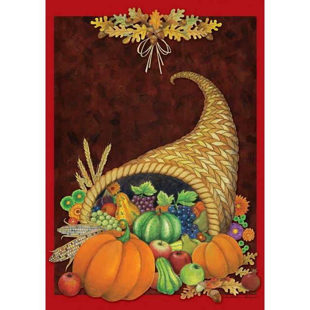 Toland Home Garden Cornucopia Fall Halloween Flag Double Sided 28x40 ...