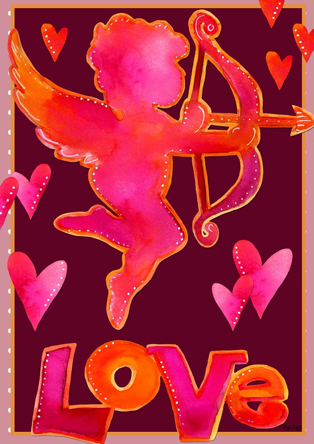 Toland Home Garden Cupid's Arrow Valentines Day Valentine Flag Double ...