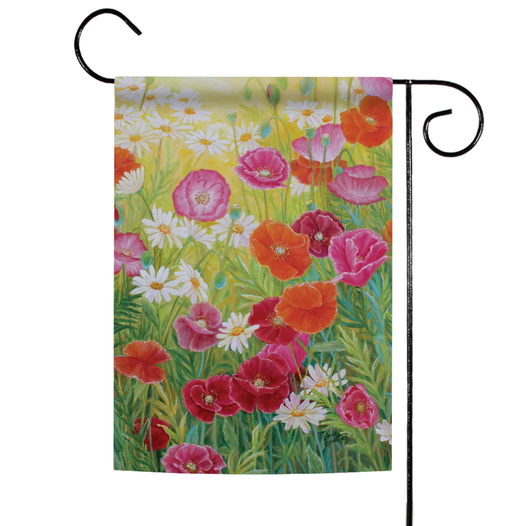 Toland Home Garden Daisy Poppy Delight Flowers Flower Flag Double Sided ...