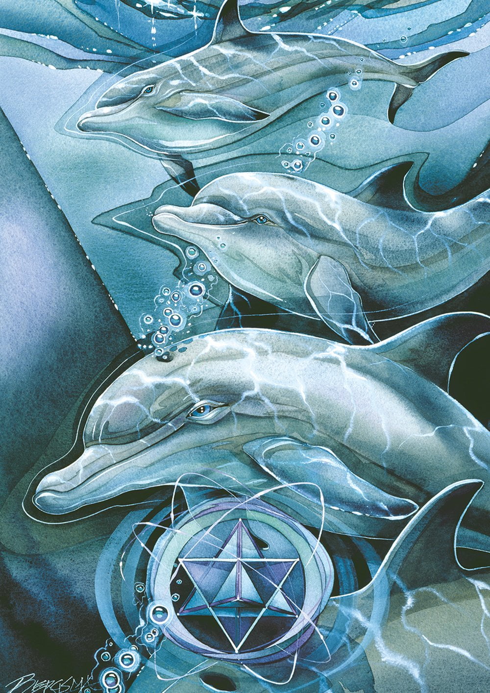 Toland Home Garden Blue Dolphin Star Outdoor Garden Flag 18" x 12.5 ...