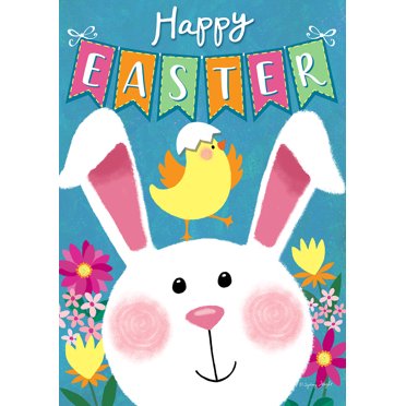Toland Home Garden Bunny Tulip Easter Flag Double Sided 28x40 Inch ...