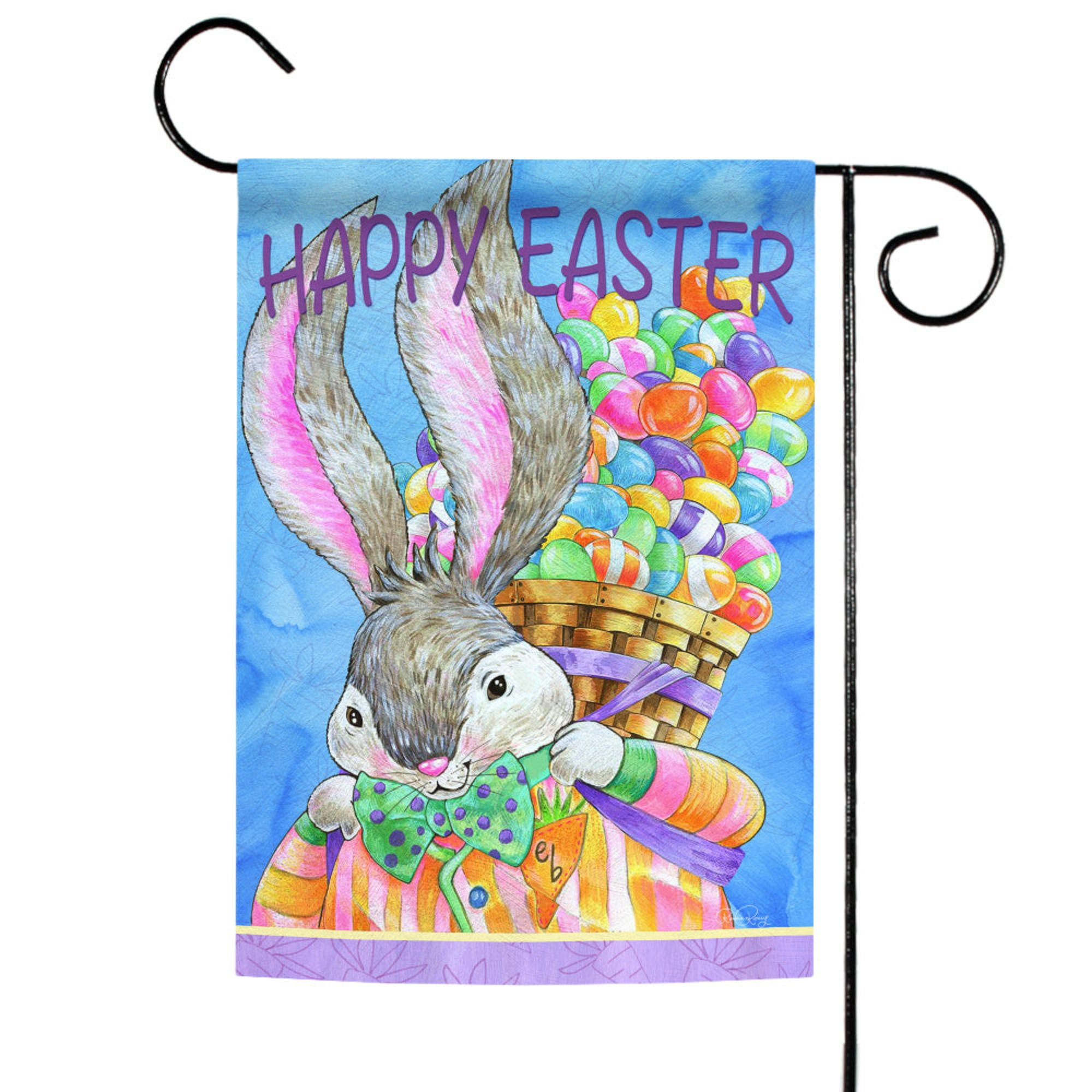 Toland Home Garden Easter Bunny Basket Easter Flag Double Sided 12x18 ...
