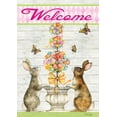 Toland Home Garden Easter Bunny Topiary Spring Easter Flag Double Sided ...