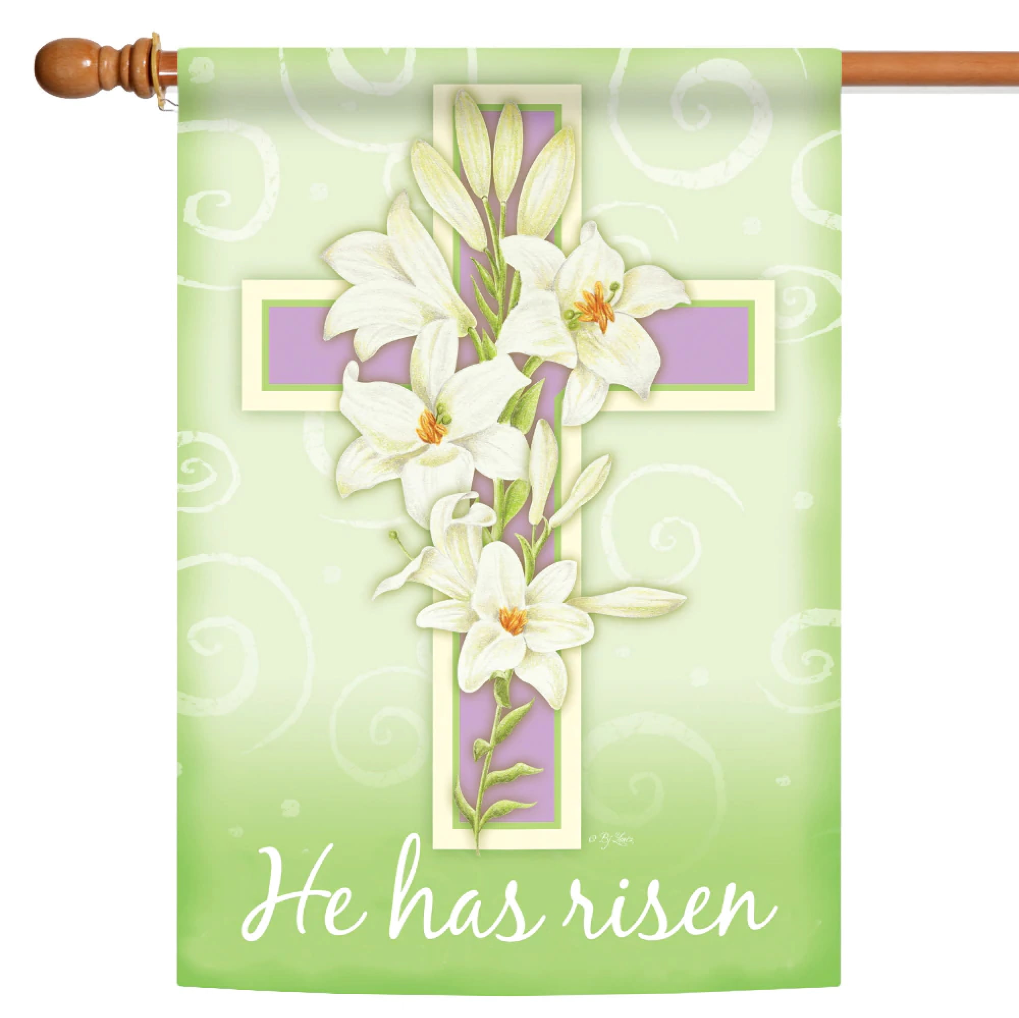 Toland Home Garden Easter Cross religious Easter Flag Double Sided ...