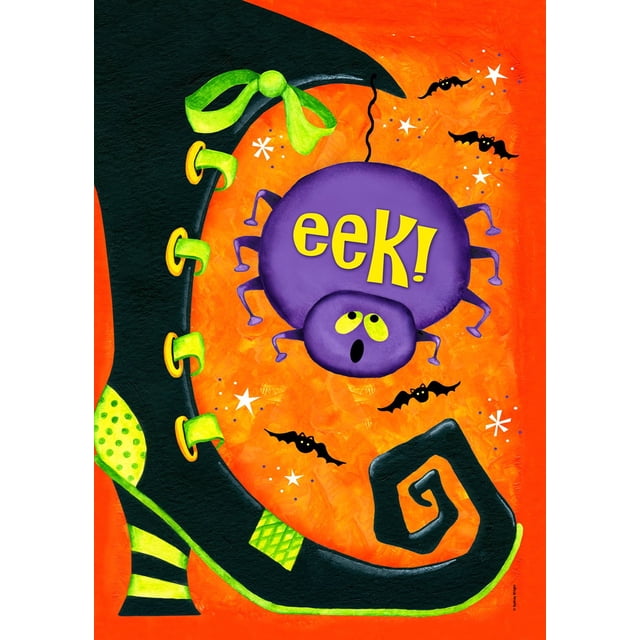 Toland Home Garden Eek! Spider Halloween Flag Double Sided 28x40 Inch ...