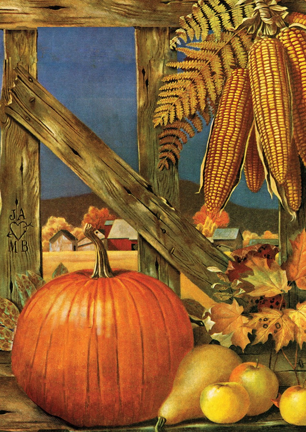 Toland Home Garden Fall Feast Farm Fall Flag Double Sided 28x40 Inch ...