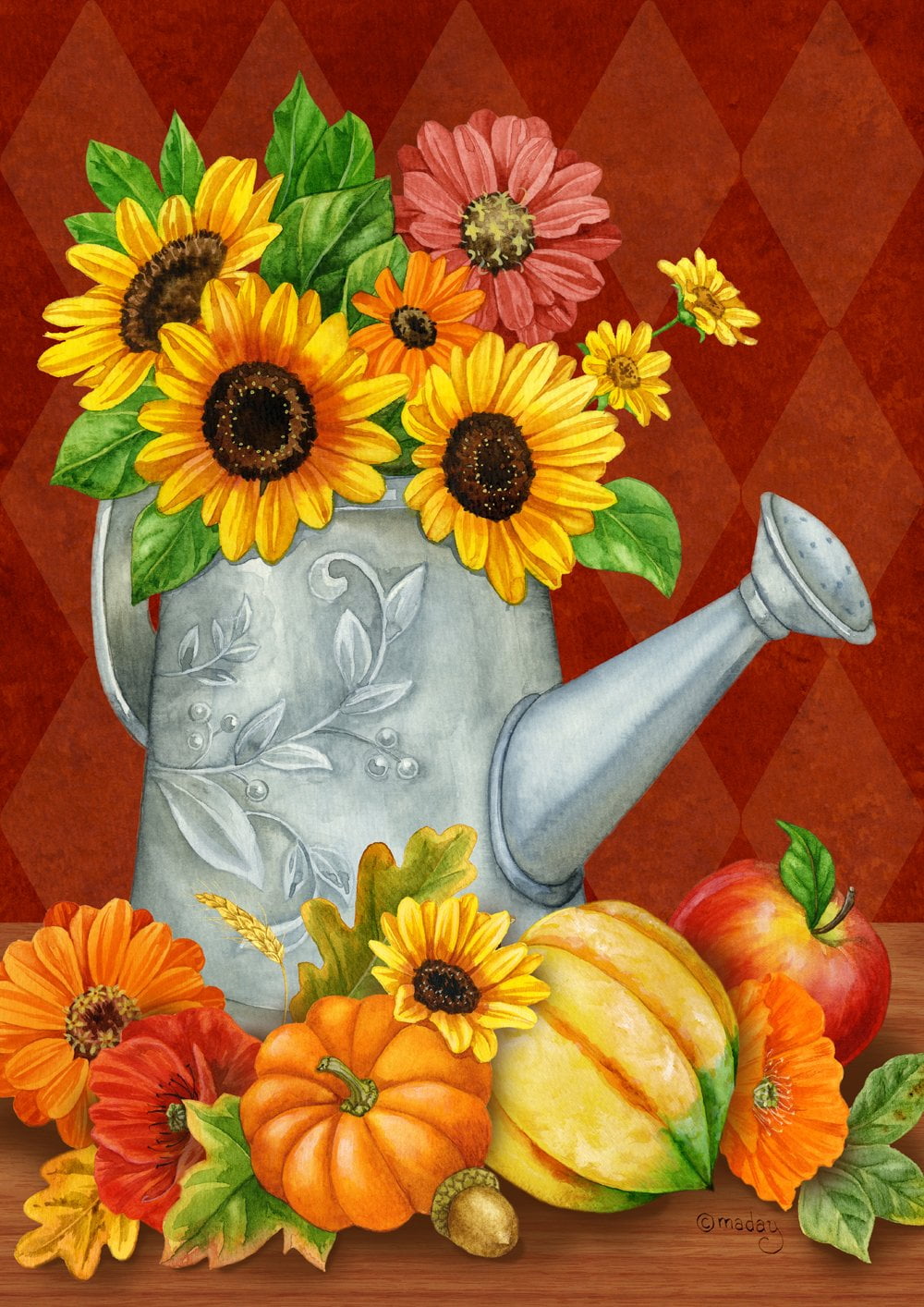 Toland Home Garden Fall Garden Flower Fall Flag Double Sided 12x18 Inch ...