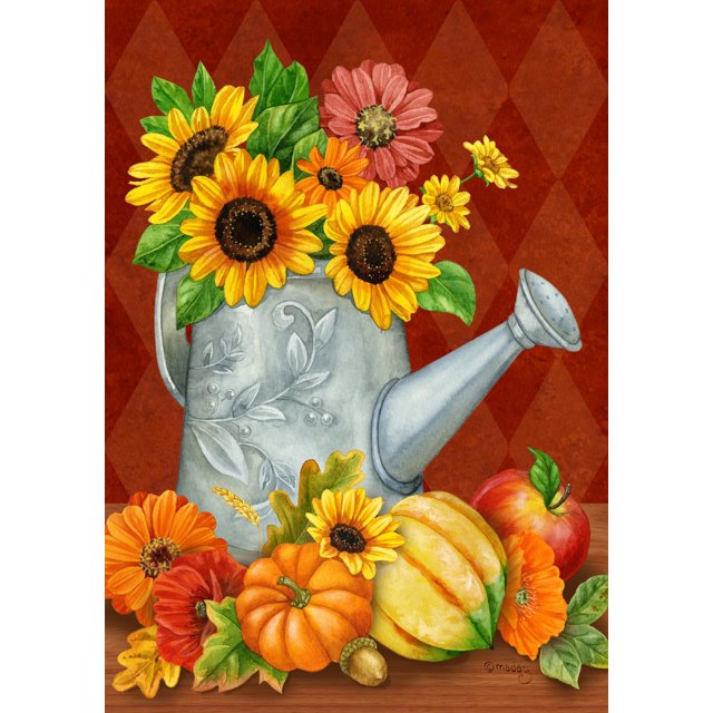 Toland Home Garden Fall Garden Flower Fall Flag Double Sided 28x40 Inch ...