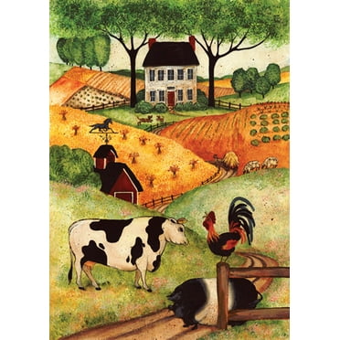 Toland Home Garden Autumn Farm Fall Flag Double Sided 12x18 Inch ...